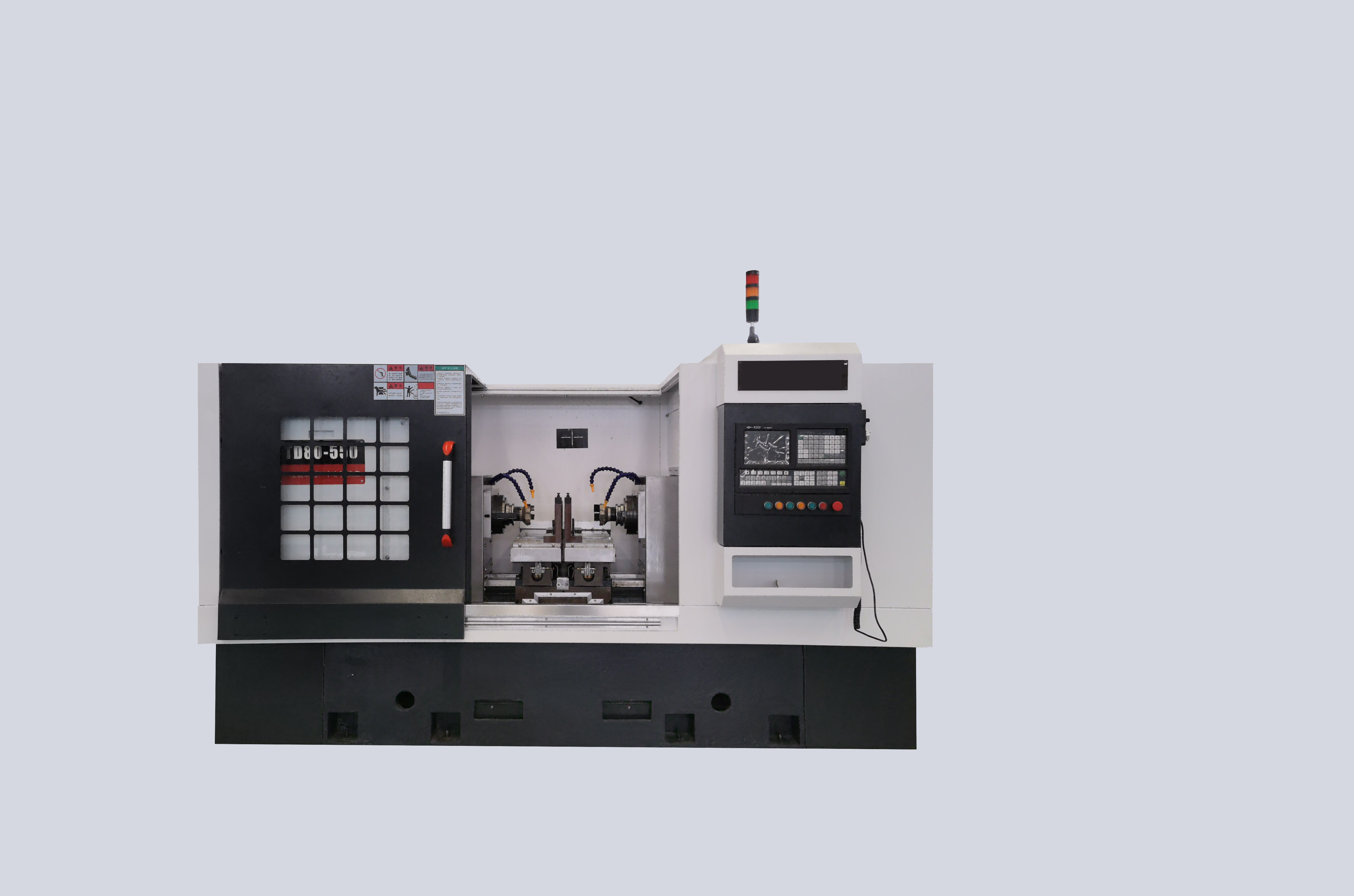 Dual Spindle Flat Bed CNC Drilling And Milling Machine For 80mm Machining