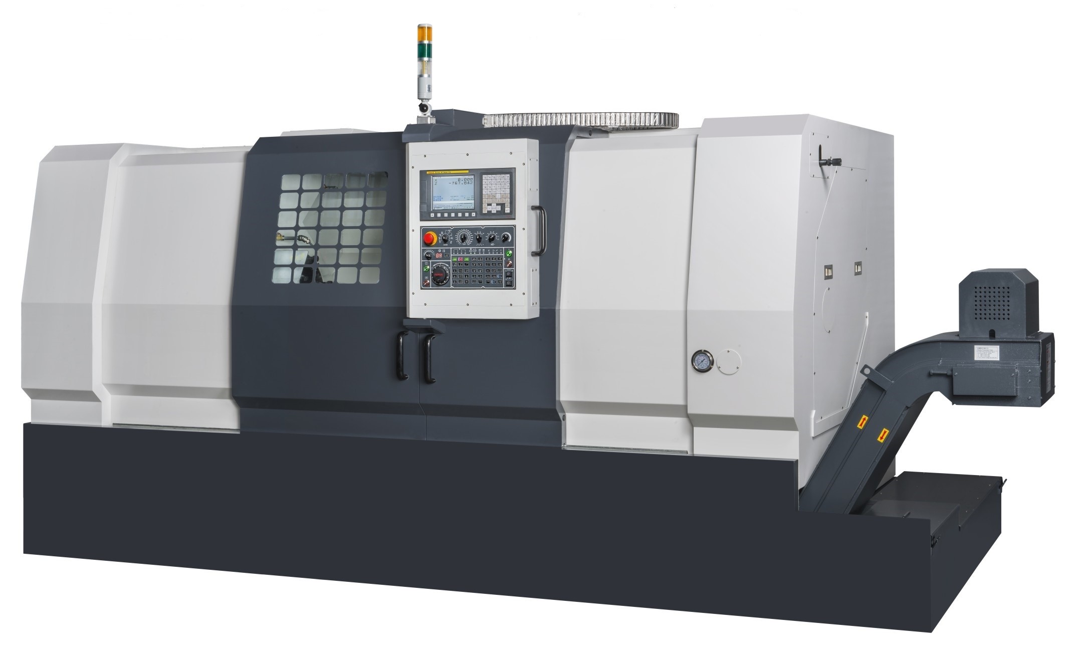 Precision Dual Spindle Lathe For Large Size Long Shaft Machining