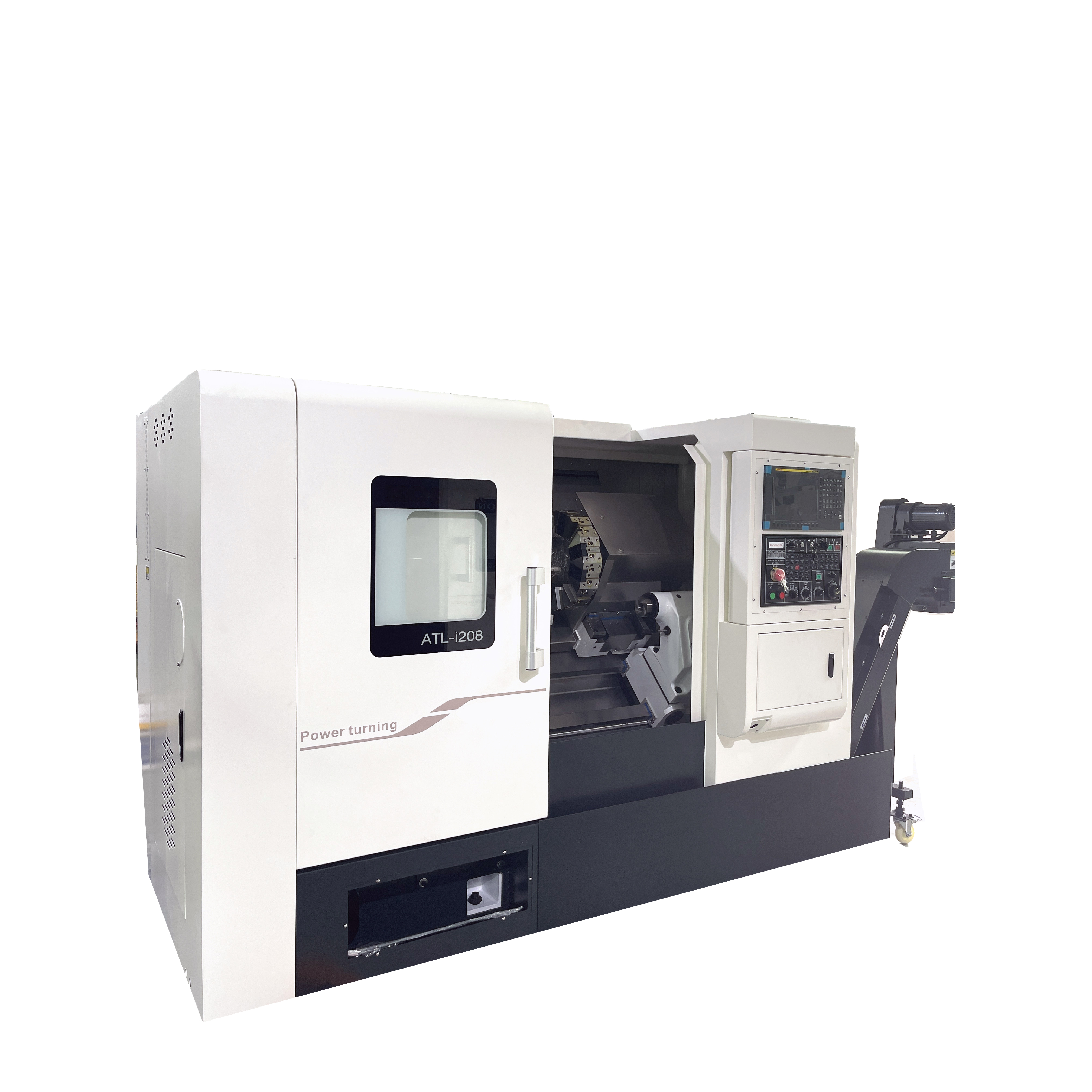 Compact and Versatile CNC Lathe with Programmable Tailstock and ...